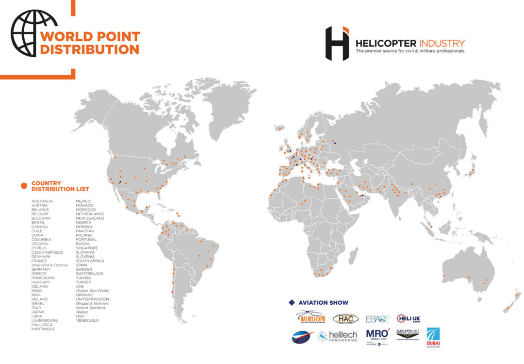 OUR WORLDWIDE DISTRIBUTION - Helicopter Industry