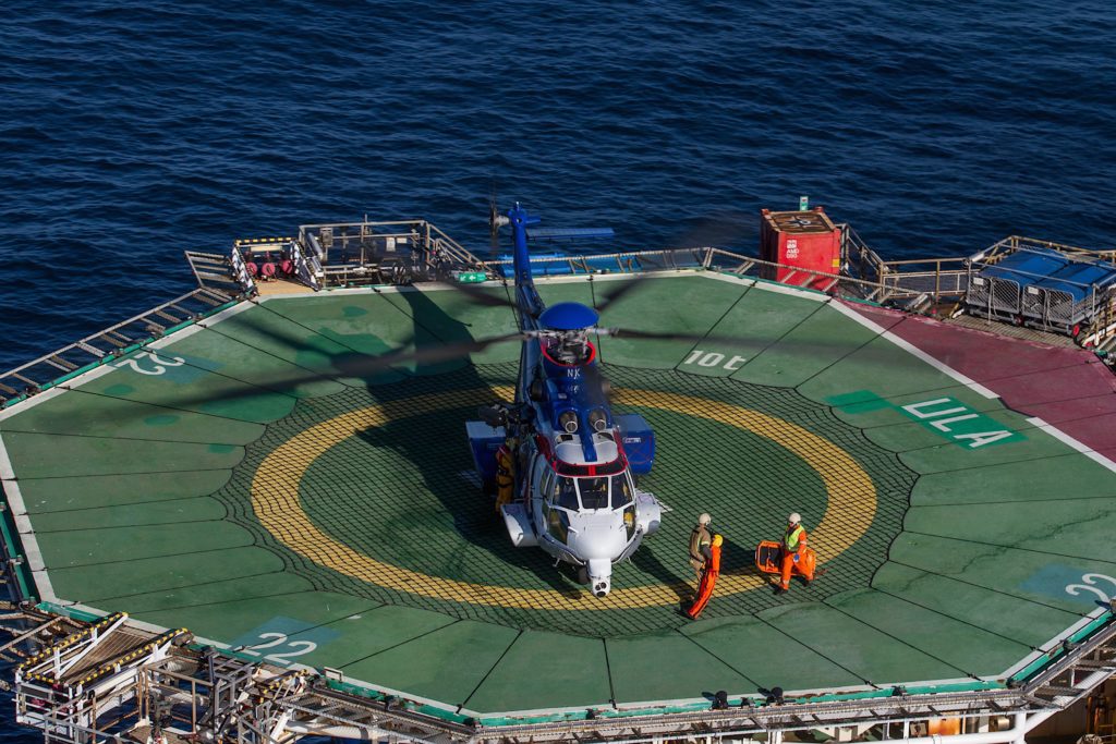 Bristow_s-H225-on-an-oil-rig-helipad - Helicopter Industry